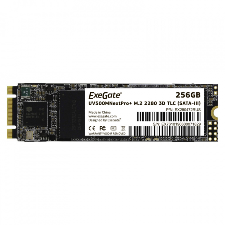 SSD накопитель ExeGate NextPro+ M.2 2280 256 ГБ EX280472RUS