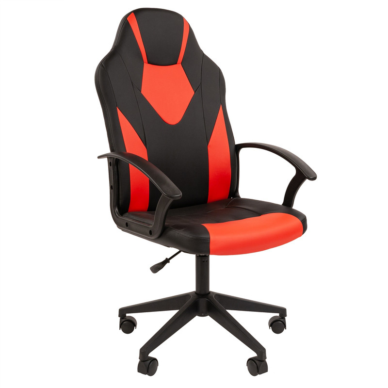 Компьютерное кресло Стандарт СТ-17 Гейм экокожа черный, красный