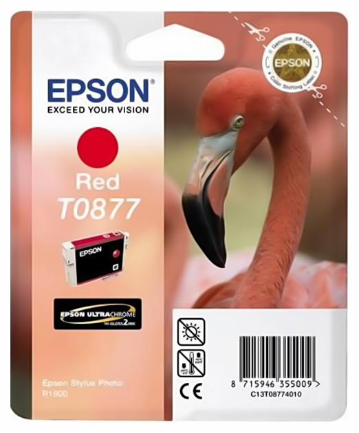 Картридж для струйного принтера Epson C13T08774010, красный, оригинал