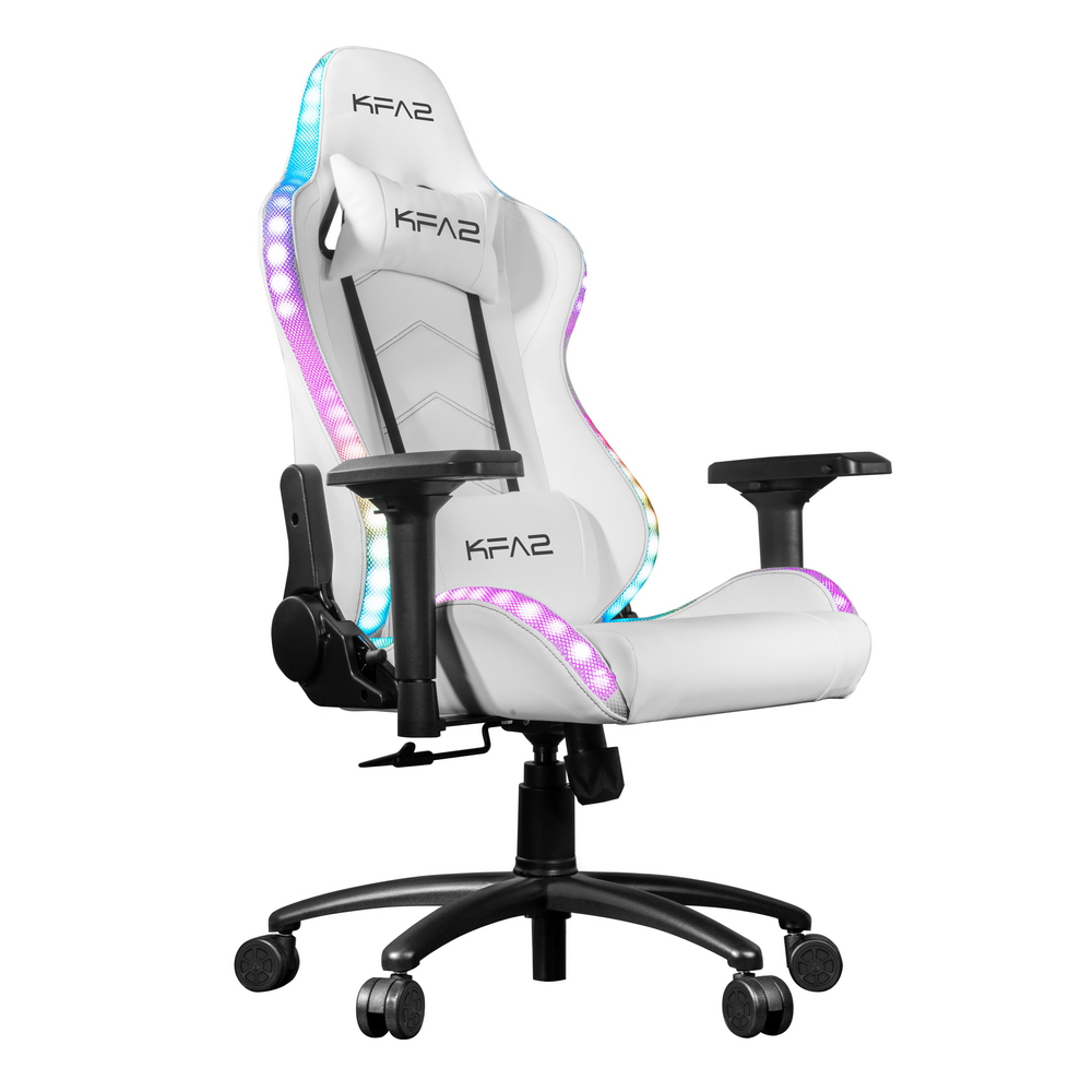 Игровое кресло KFA2 Gaming Chair 01 RGB SE White With RGB remote control