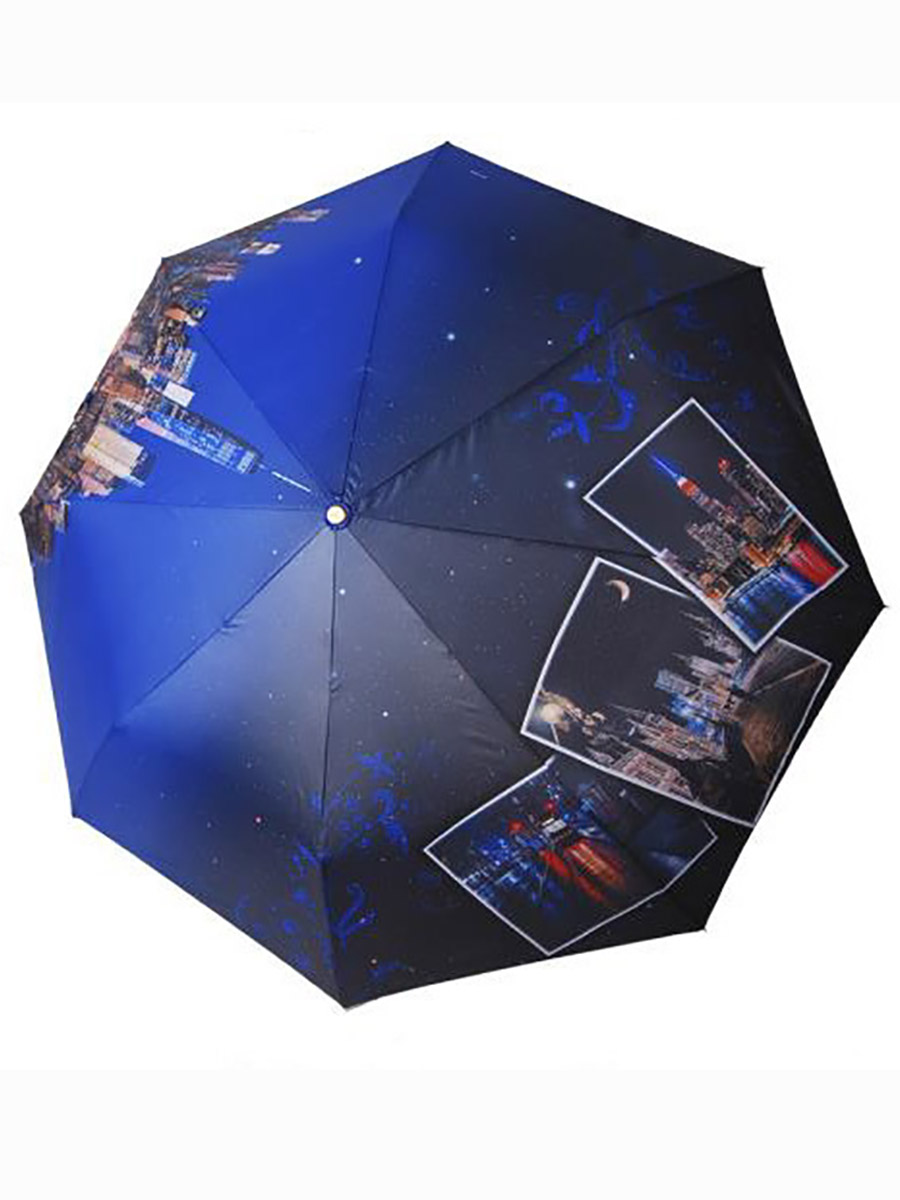 Зонт складной женский автоматический Три Слона 3850-C-04 синий