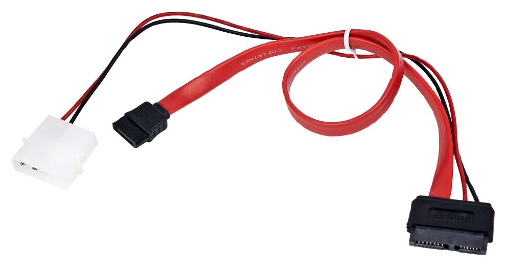 Кабель Gembird Mini SATA-SATA 7 pin/Molex, M-M 0,35м Red (CC-SATA-C2)