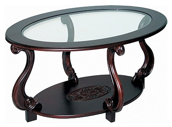Журнальный столик Мебелик Овация (С) 828 90х61х49 см, тёмно-коричневый