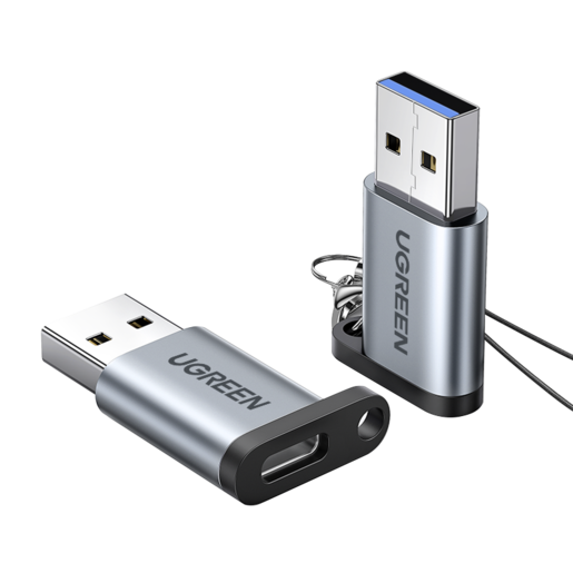 Адаптер uGreen US276 (50533) USB 3.0-A to USB-C M/F Adpater серый