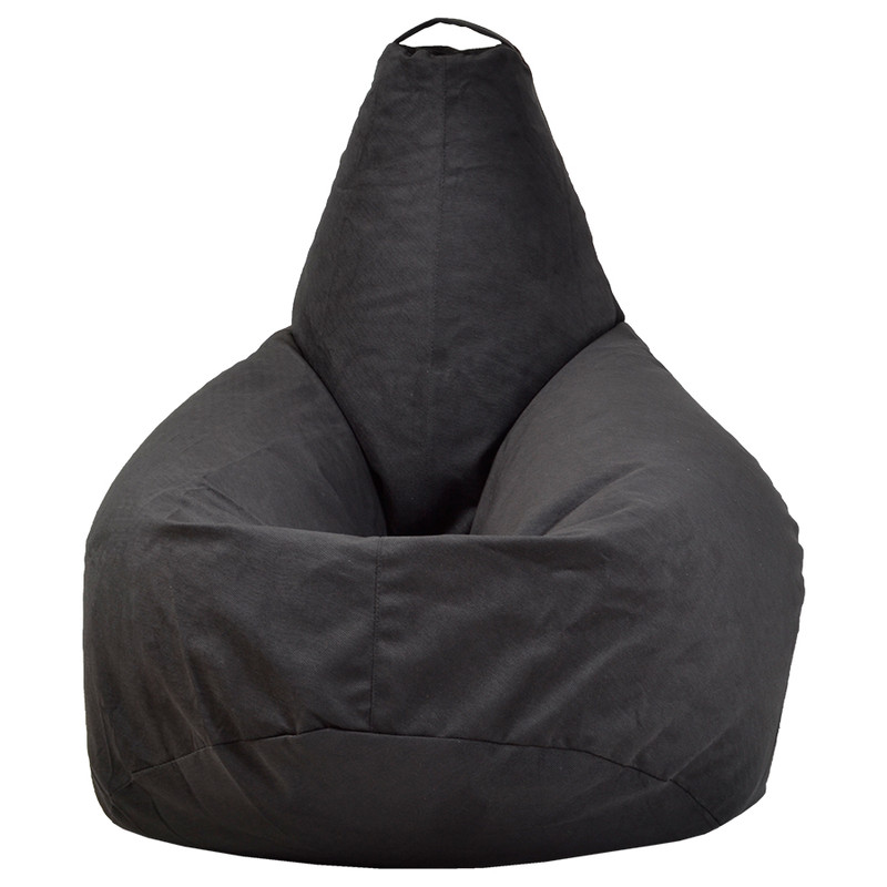 Кресло-мешок Puffmebel груша XXXL черный