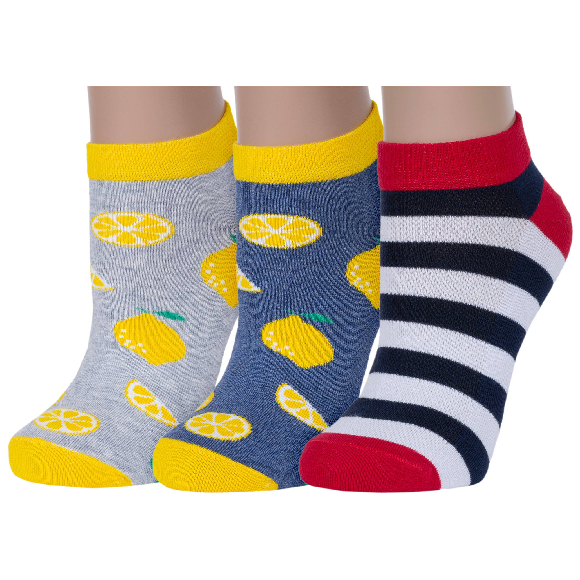 Комплект носков женских Красная Ветка 3-С-14КЖ серых; синих; белых; красных; желтых 23-25