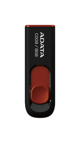 Флешка ADATA Classic C008 8ГБ Red/Black (AC008-8G-RKD)