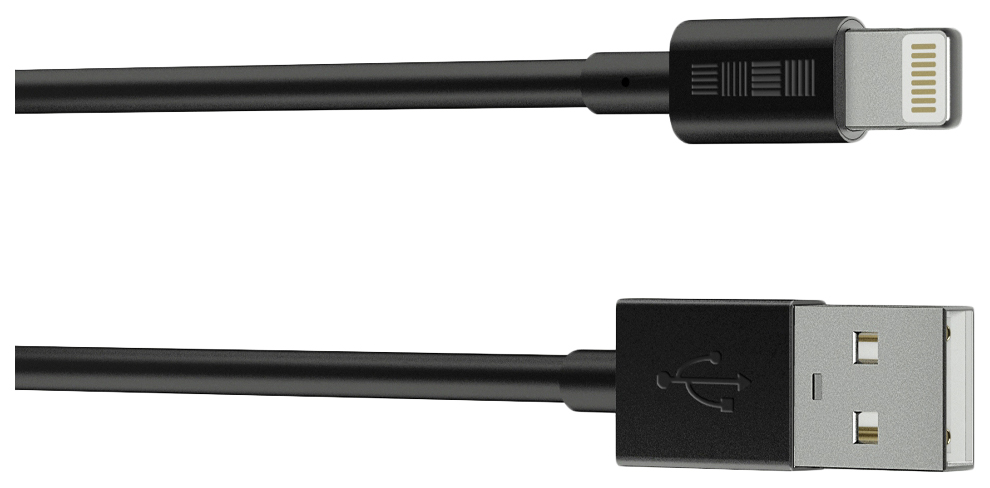 Кабель InterStep Lightning 1м Black (IS-DC-IPH5MFIBK-000B201)