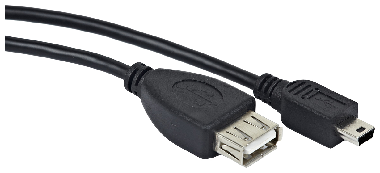 Кабель Gembird USB 2,0 OTG USBAF/Mini-BM, 0,15м, пакет A-OTG-AFBM-002