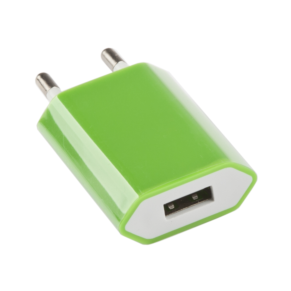 Сетевое зарядное устройство Liberty Project 1 USB, 1 A, green