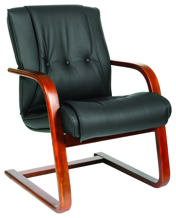 Кресло на плозьях Chairman 653 V кожа черный