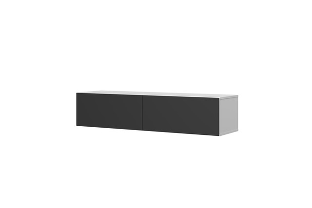 Тумба ТВ НК-Мебель 140 Somero III Белый Матовый / Черный Матовый