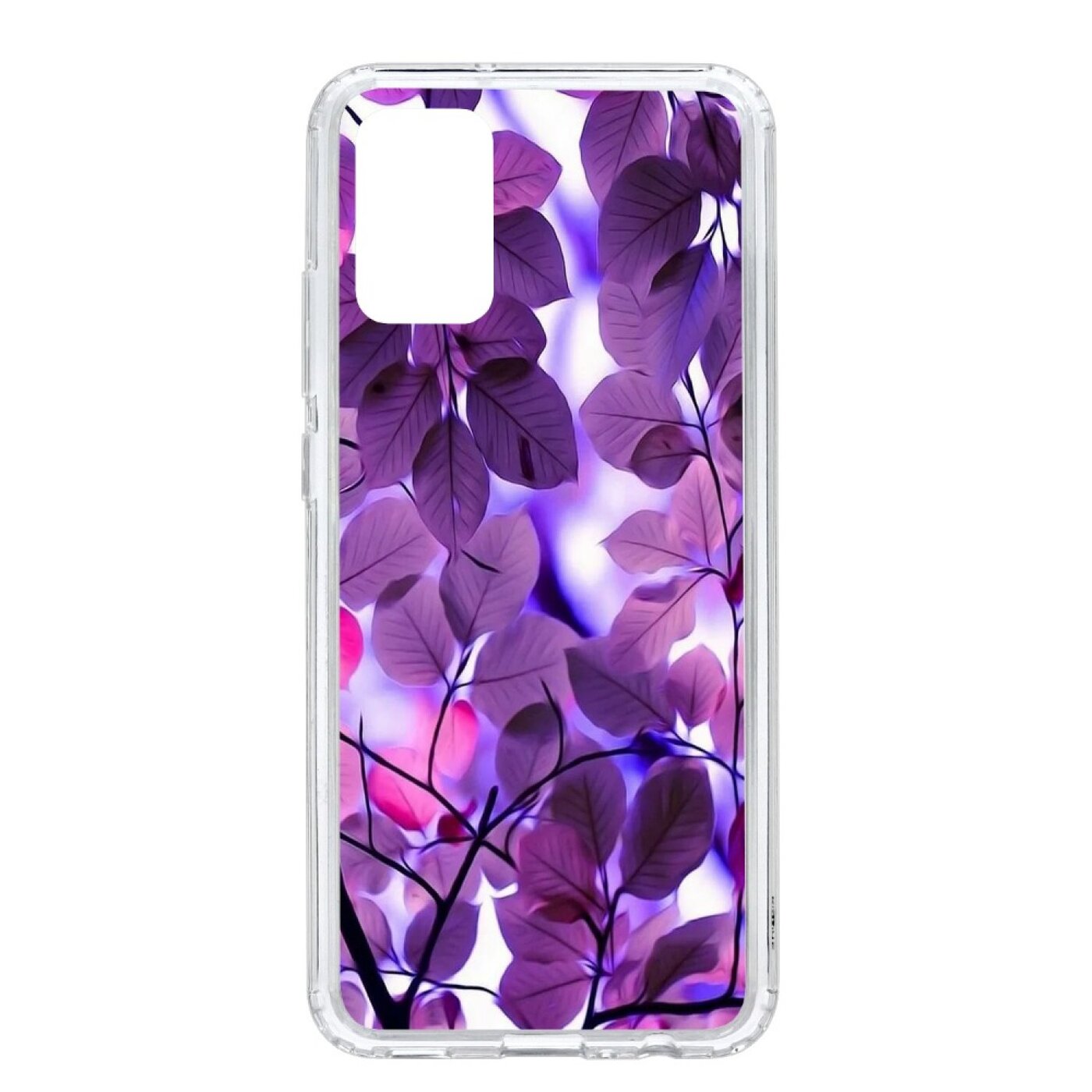 Чехол на Samsung Galaxy A02s Kruche Print Purple leaves