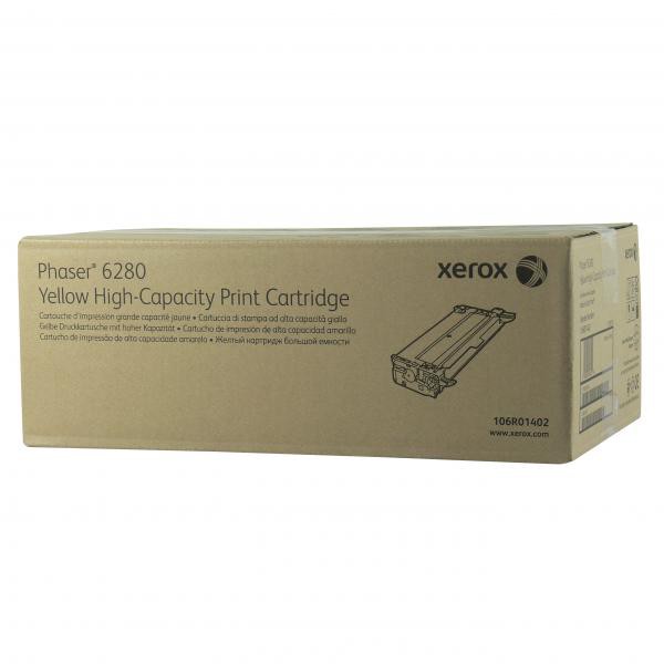 Картридж для лазерного принтера Xerox 106R01402, желтый, оригинал