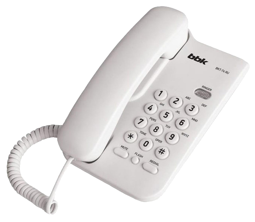 Проводной телефон BBK BKT-74 белый