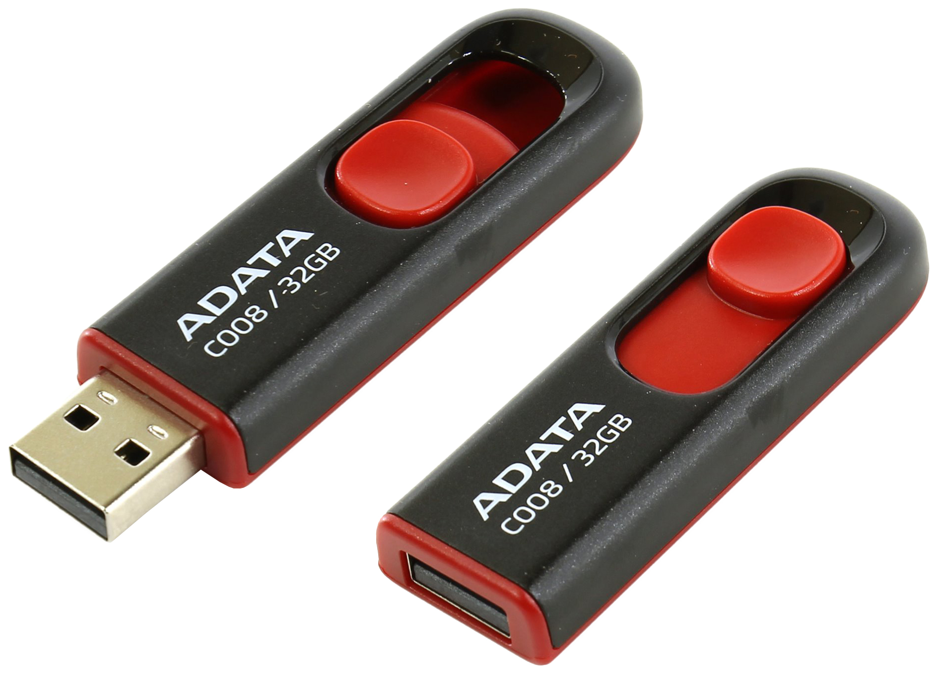 Флешка ADATA Classic C008 32ГБ Red/Black (AC008-32G-RKD)