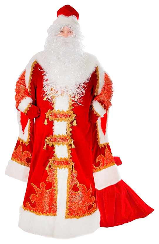 Костюм карнавальный мужской Дед Мороз Batik 187 красный 54-56 RU