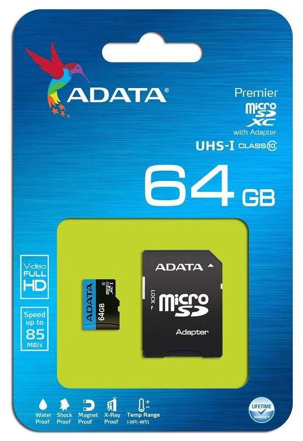 Карта памяти ADATA Premier Micro SDXC 64GB