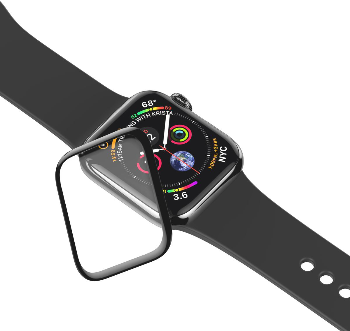 Защитное стекло uBear для Apple Watch Series 4 40mm Black