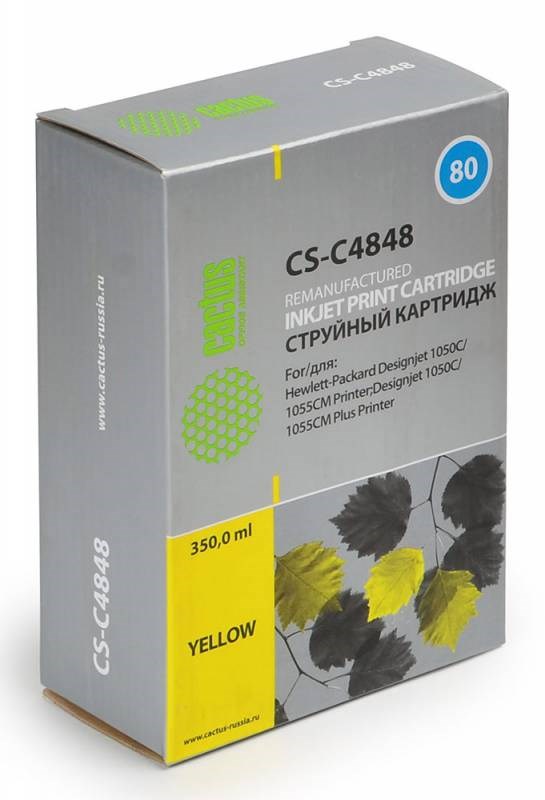 Картридж для струйного принтера Cactus CS-C4848 аналог HP C4848A желтый