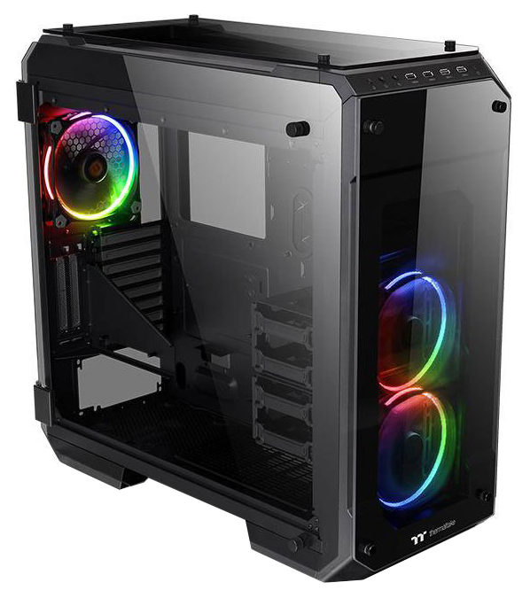 Компьютерный корпус Thermaltake View 71 TG без БП (CA-1I7-00F1WN-01) black/transparent