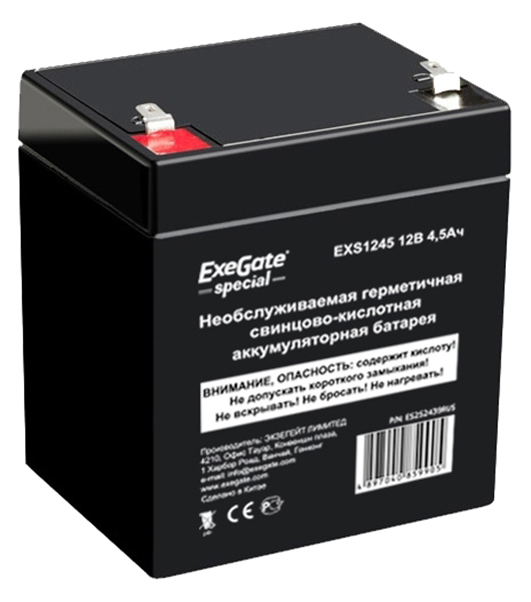 Аккумуляторная батарея ExeGate DT 12045 (12V 4.5Ah, клеммы F1)