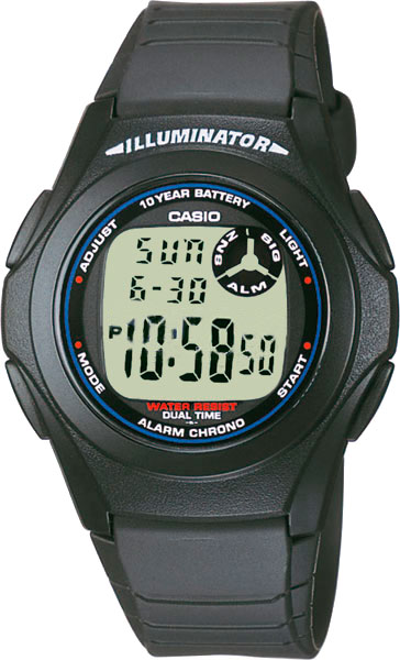 Наручные часы электронные мужские Casio Illuminator Collection F-200W-1A