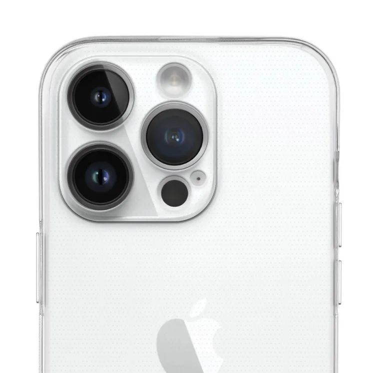 Чехол для Apple iPhone 14 Pro с защитой камеры, прозрачный