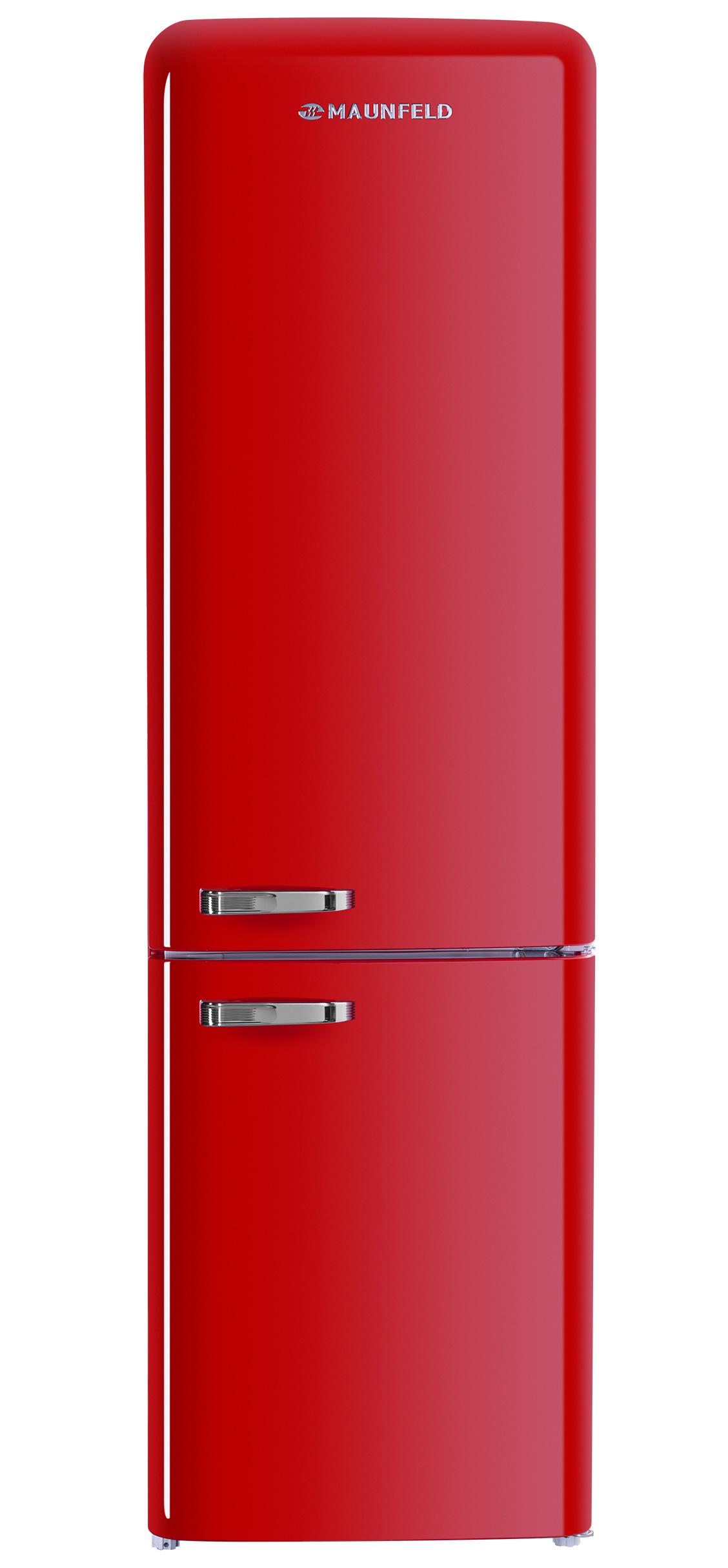Холодильник MAUNFELD MFF186NFRR красный