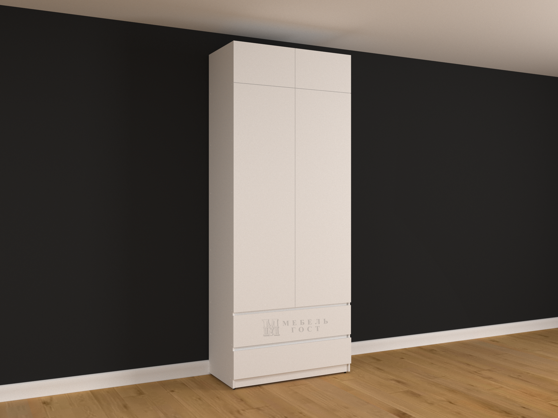 Шкаф для одежды Мебель ГОСТ 100x50x250 белый