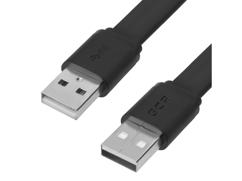 Аксессуар GCR PROF USB 2.0 AM - AM Black GCR-UM7M-BС-2.0m