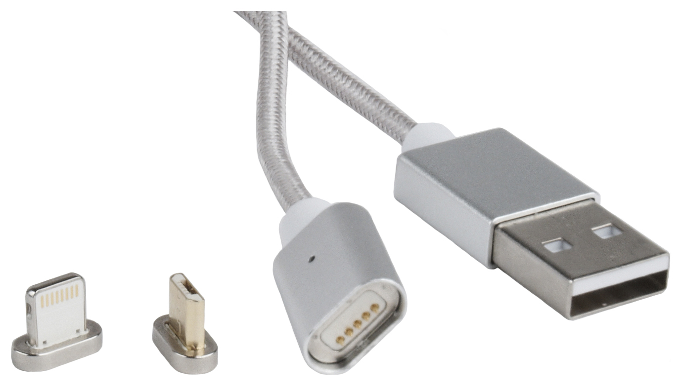 Кабель Gembird Cablexpert СС-USB2-AMLM3-1M USB A->microB/Apple Lightning (1,0м)