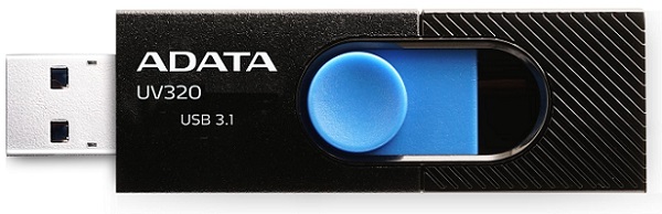 Флешка ADATA UV320 64ГБ Black/Blue (AUV320-64G-RBKBL)