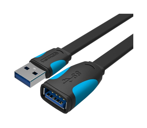 Кабель Vention USB A-USB A, M-F 3м Black (VAS-A13-B300)