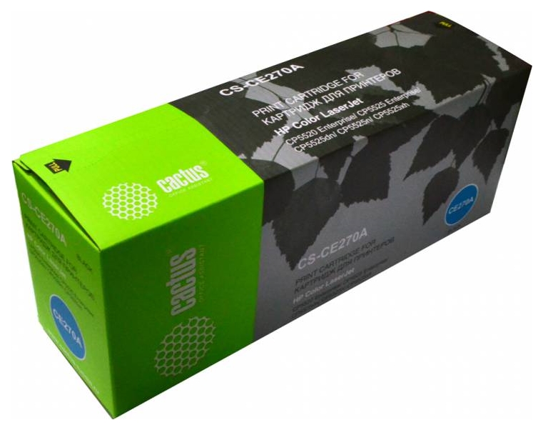 Тонер-картридж для лазерного принтера CACTUS CS-CE270A черный, совместимый