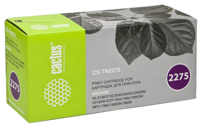 Тонер-картридж для лазерного принтера CACTUS CS-TN2275S черный, совместимый