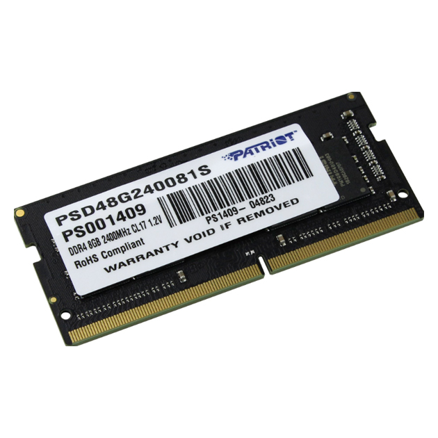 Оперативная память Patriot 8Gb DDR4 2400MHz SO-DIMM (PSD48G240081S)