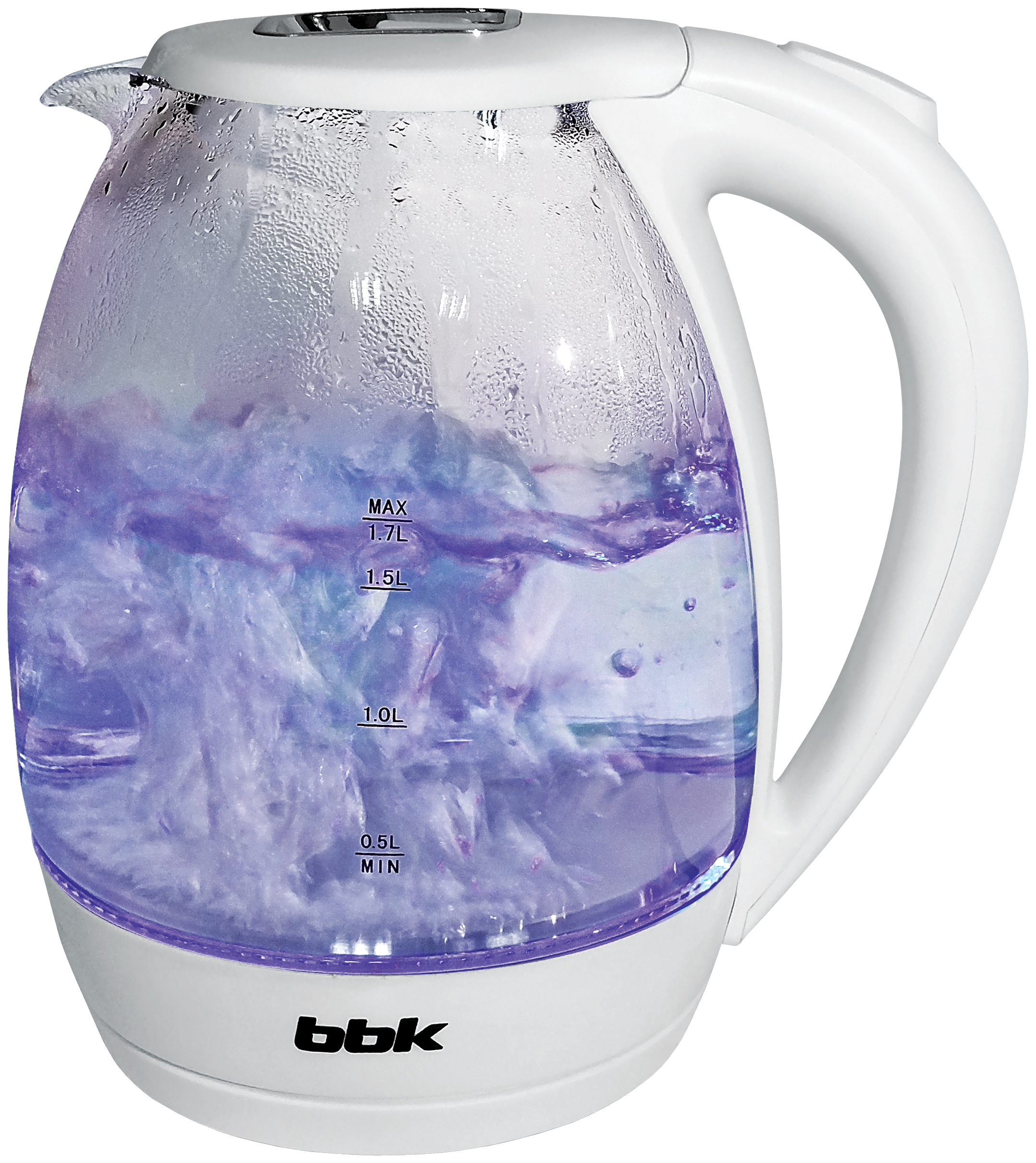 Чайник электрический BBK EK1720G 1.7 л белый, прозрачный
