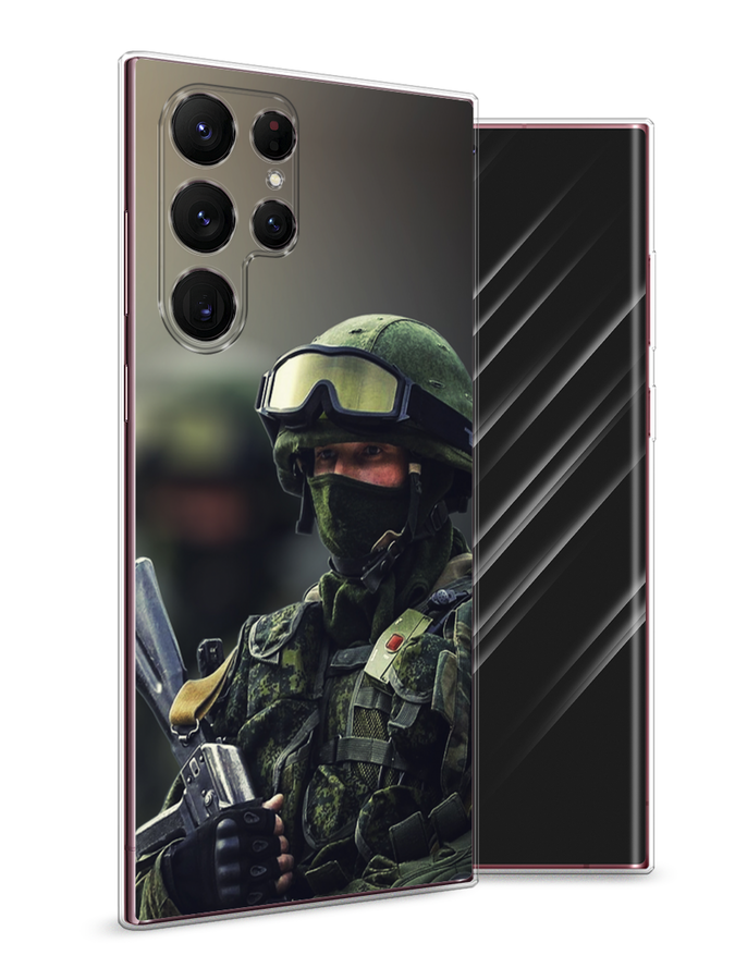 Чехол Awog на Samsung Galaxy S22 Ultra / Самсунг S22 Ultra "Солдат"