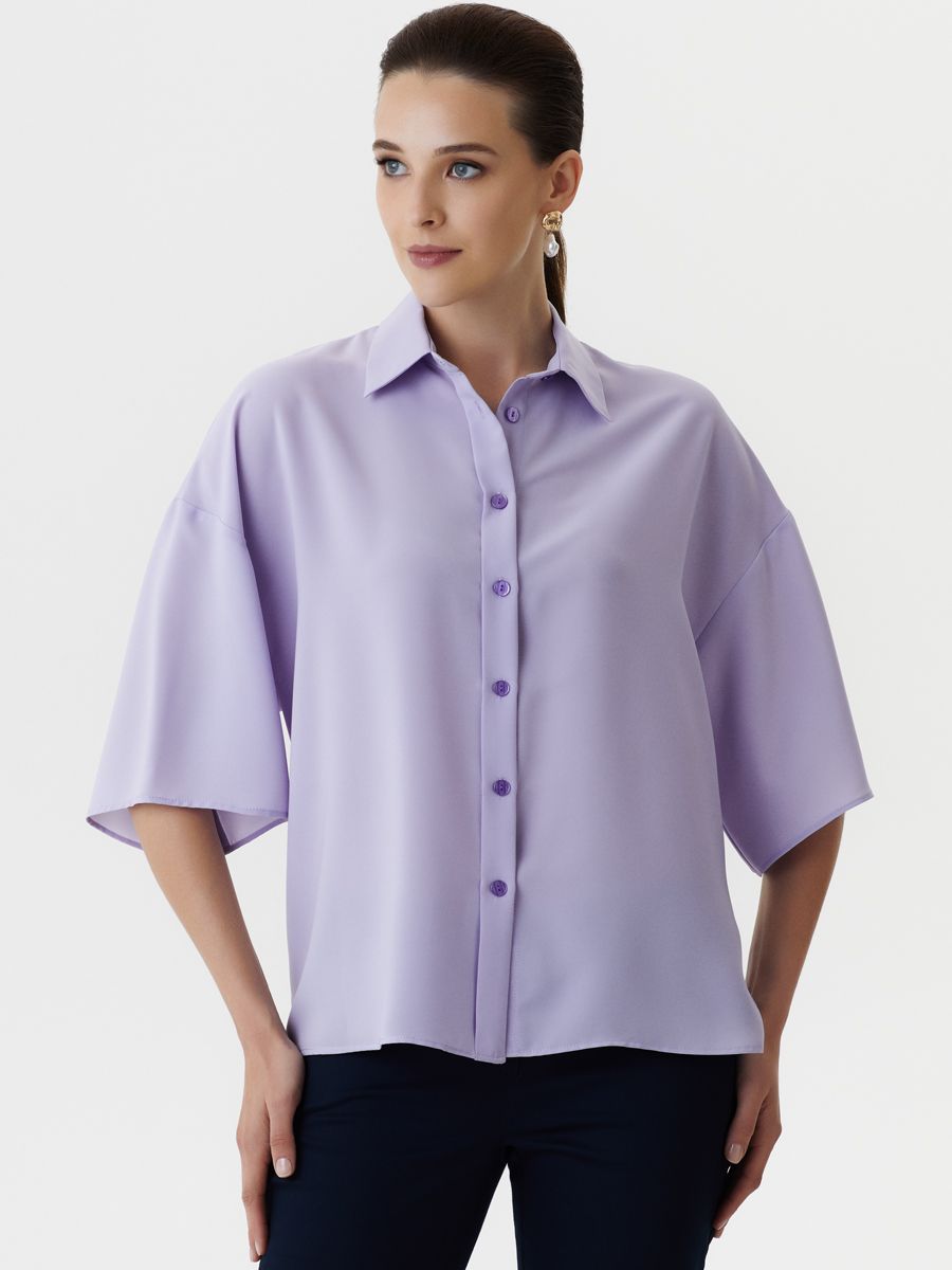 Блуза женская Арт-Деко R-1389 фиолетовая 52 RU