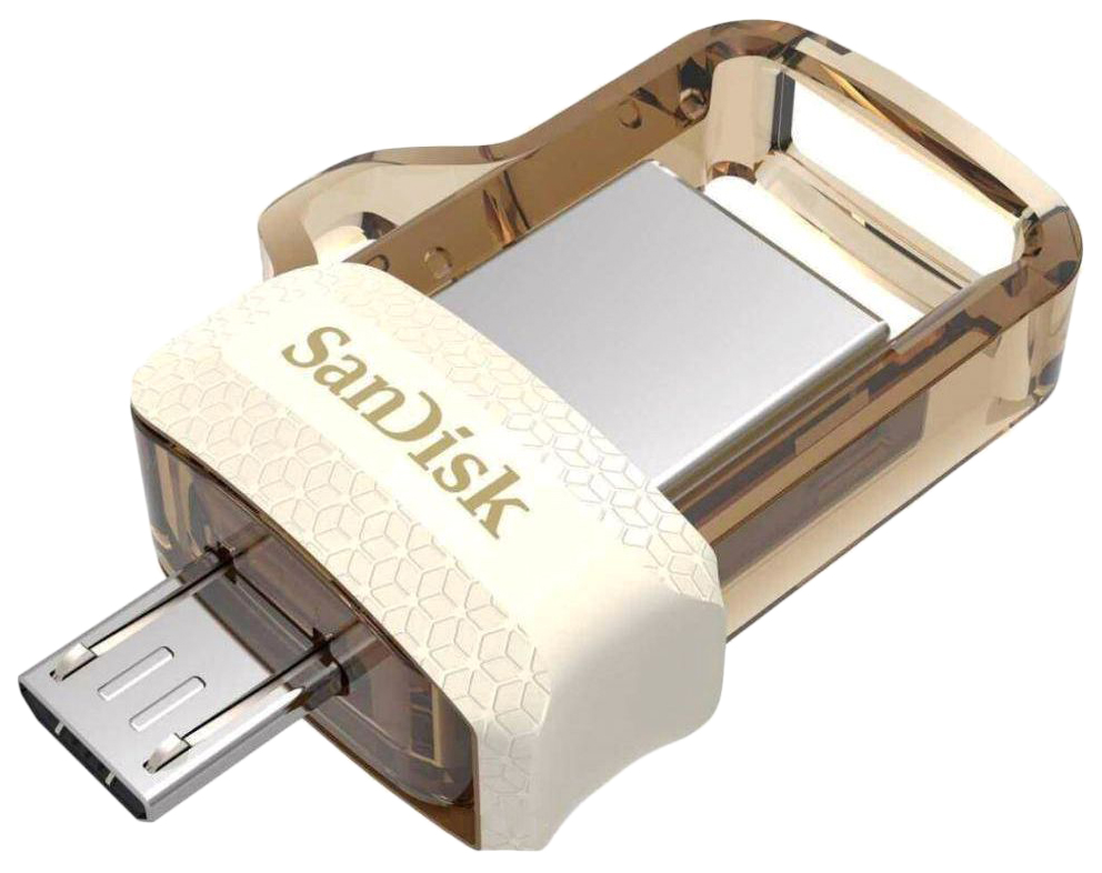 Флешка SanDisk Ultra Dual Drive 32ГБ White/Gold (SDDD3-032G-G46GW)