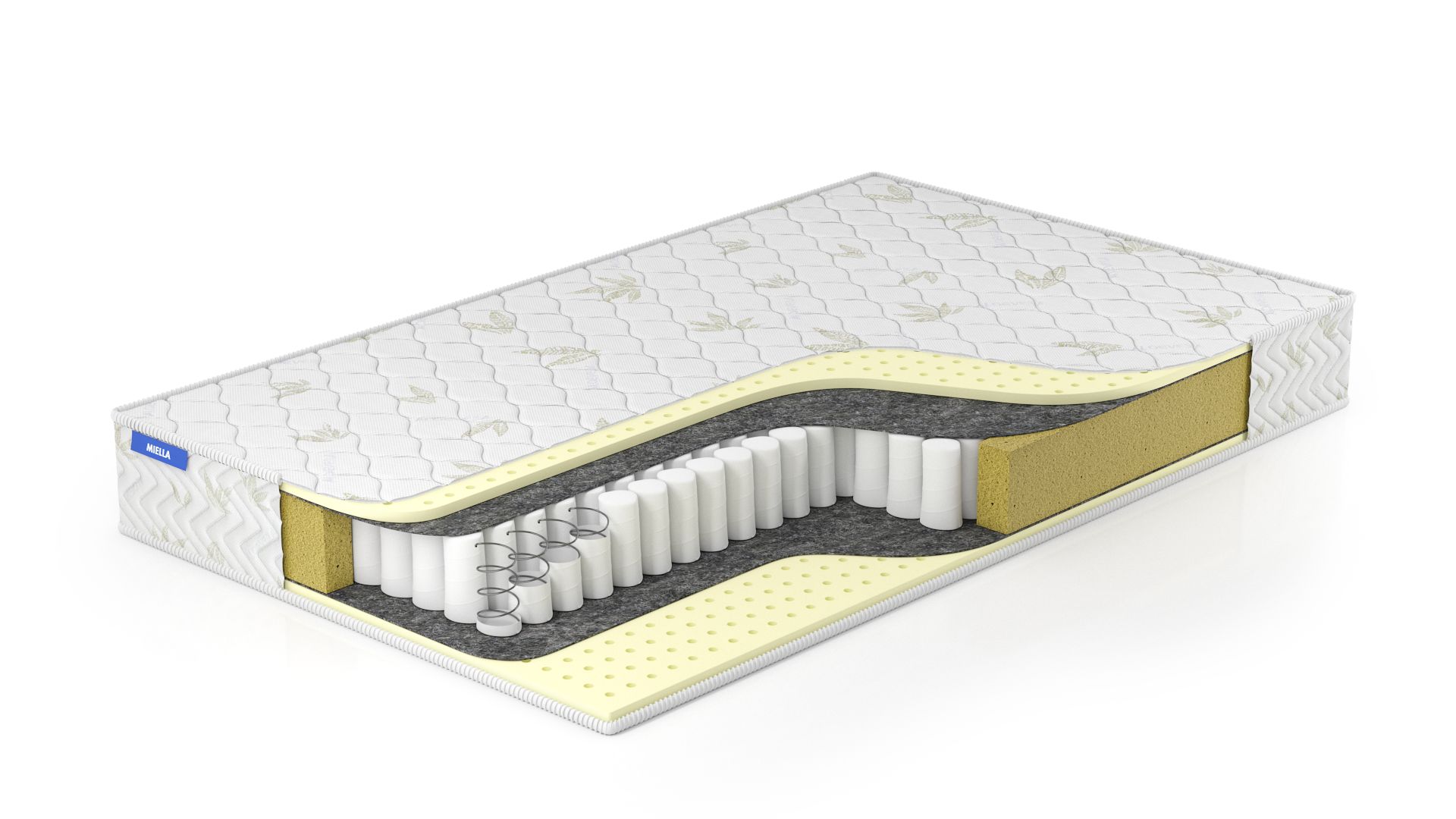Матрас для кровати MIELLA Latex TFK с независимыми пружинами 180x200 см