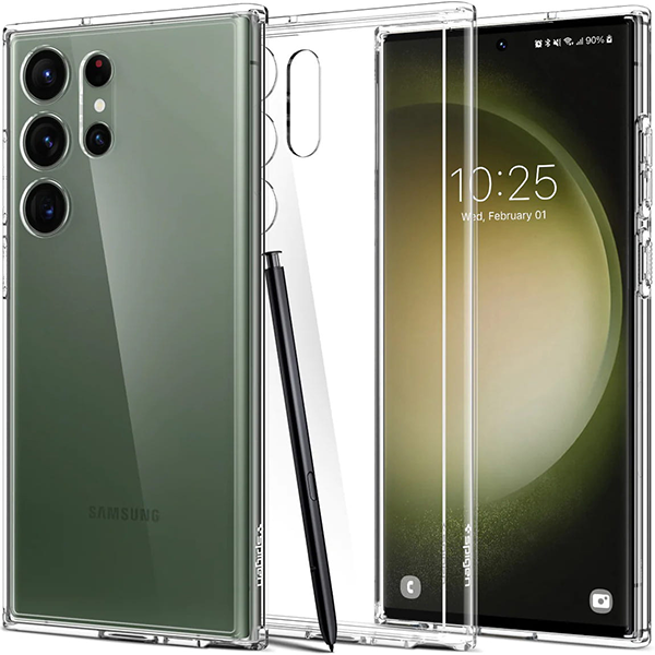 Чехол Spigen Ultra Hybrid для Samsung Galaxy S23 Ultra (ACS05617) прозрачный