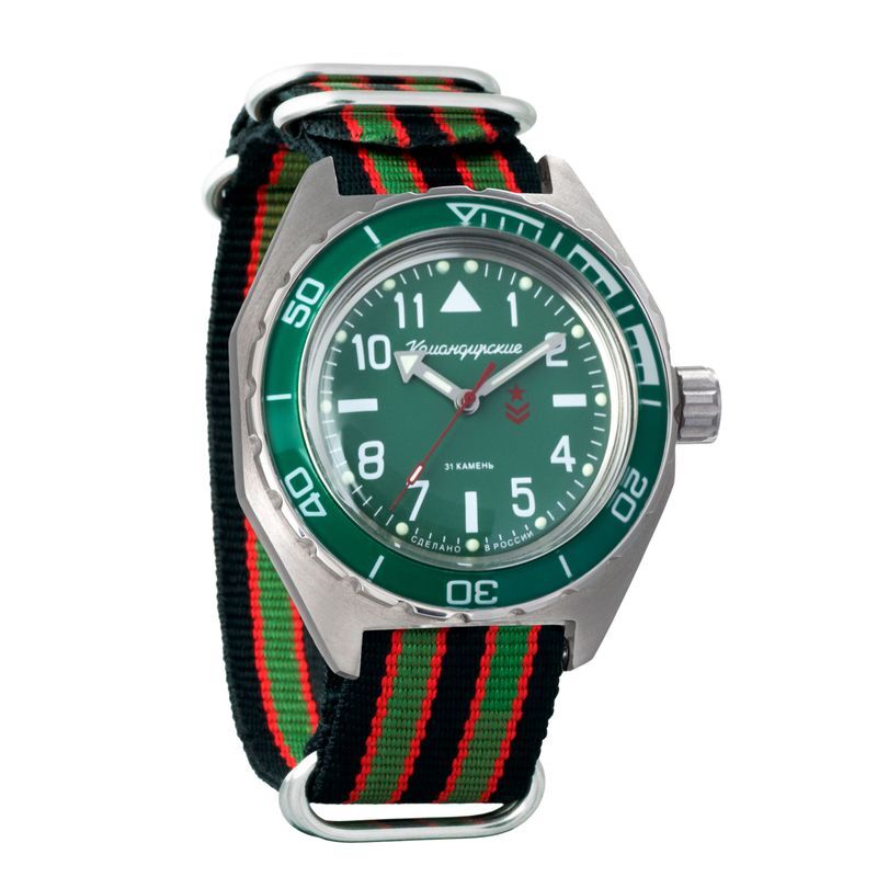 Наручные часы мужские Восток 650856 красные/зеленые