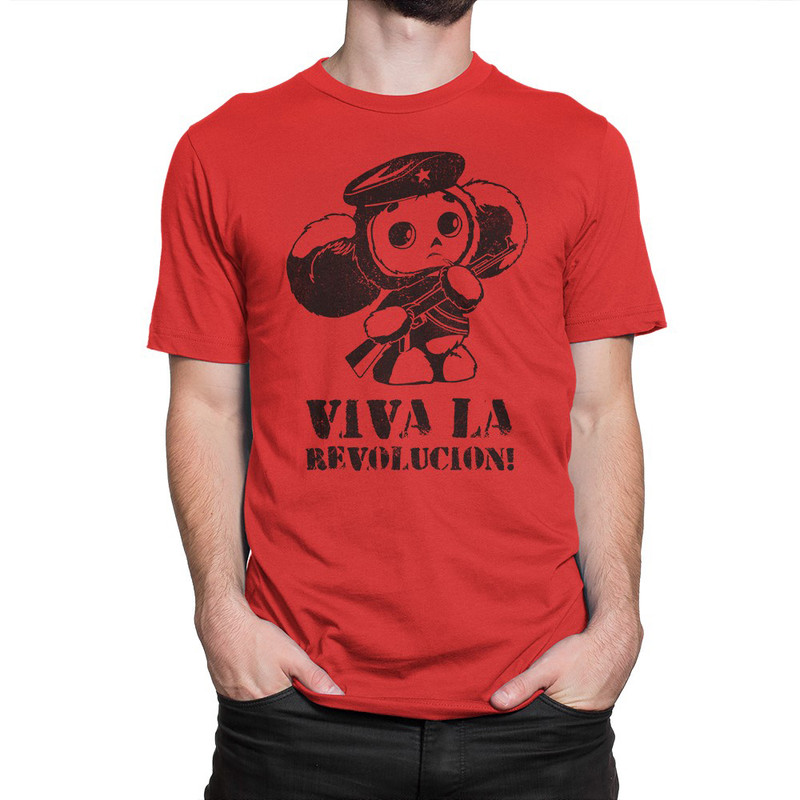 Футболка мужская DreamShirts Studio Viva La Revolucion Чебурашка красная 2XL