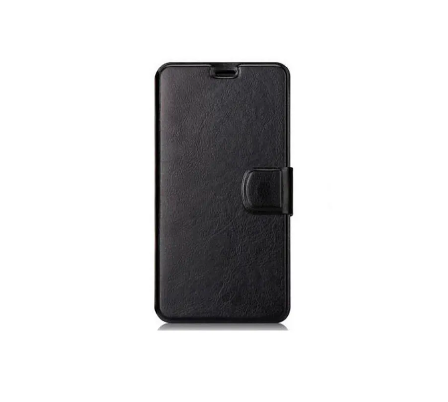 Чехол MyPads для Realme Narzo 50A с подставкой застёжкой и визитницей черный