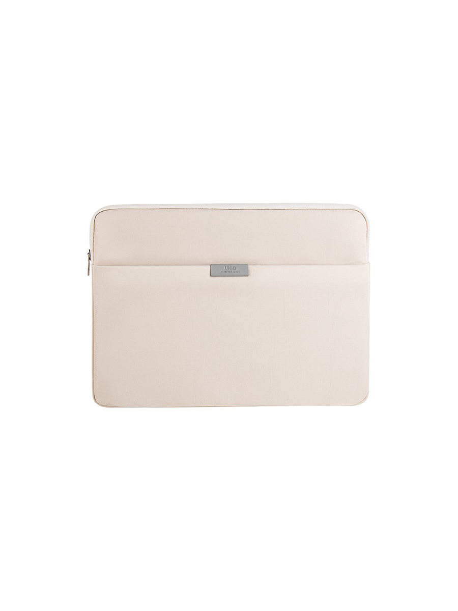 Чехол для ноутбука женский Uniq Bergen Nylon Laptop sleeve 14" бежевый