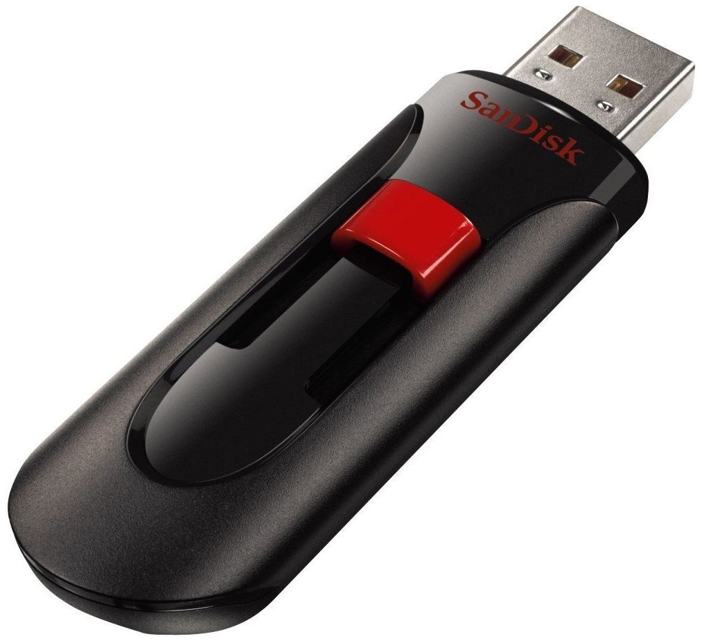 Флешка SanDisk Cruzer Glide 128ГБ Red/Black (SDCZ60-128G-B35)