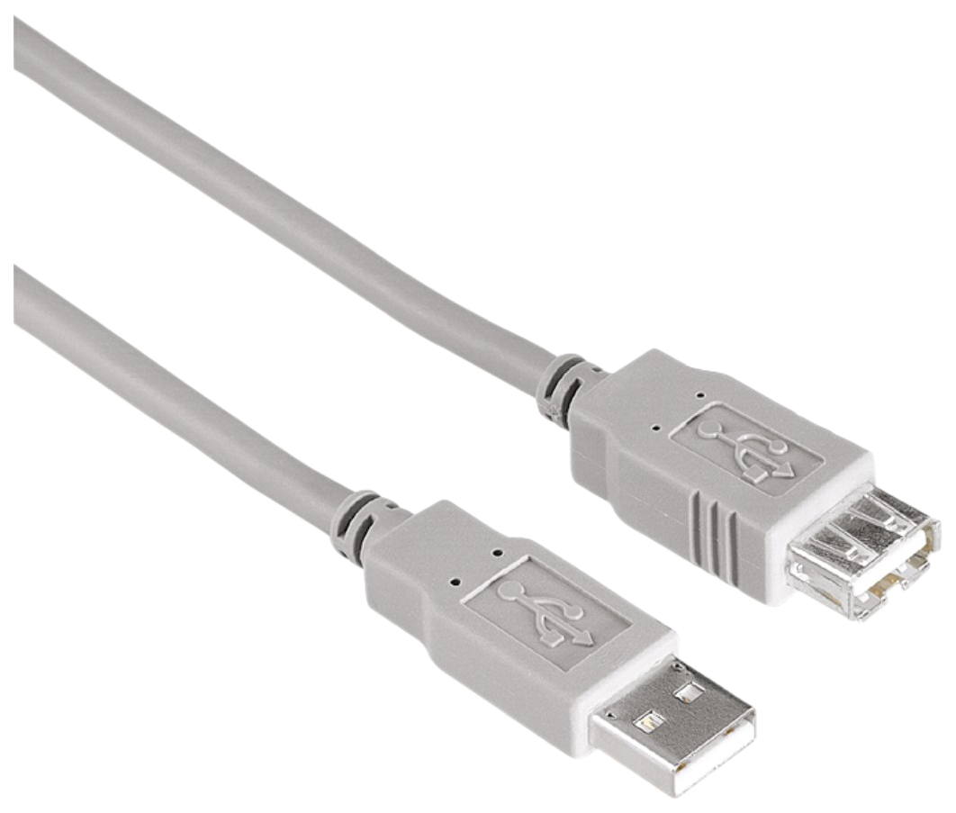 Кабель Hama USB A-USB A, M-F 1,8м White (H-30619)