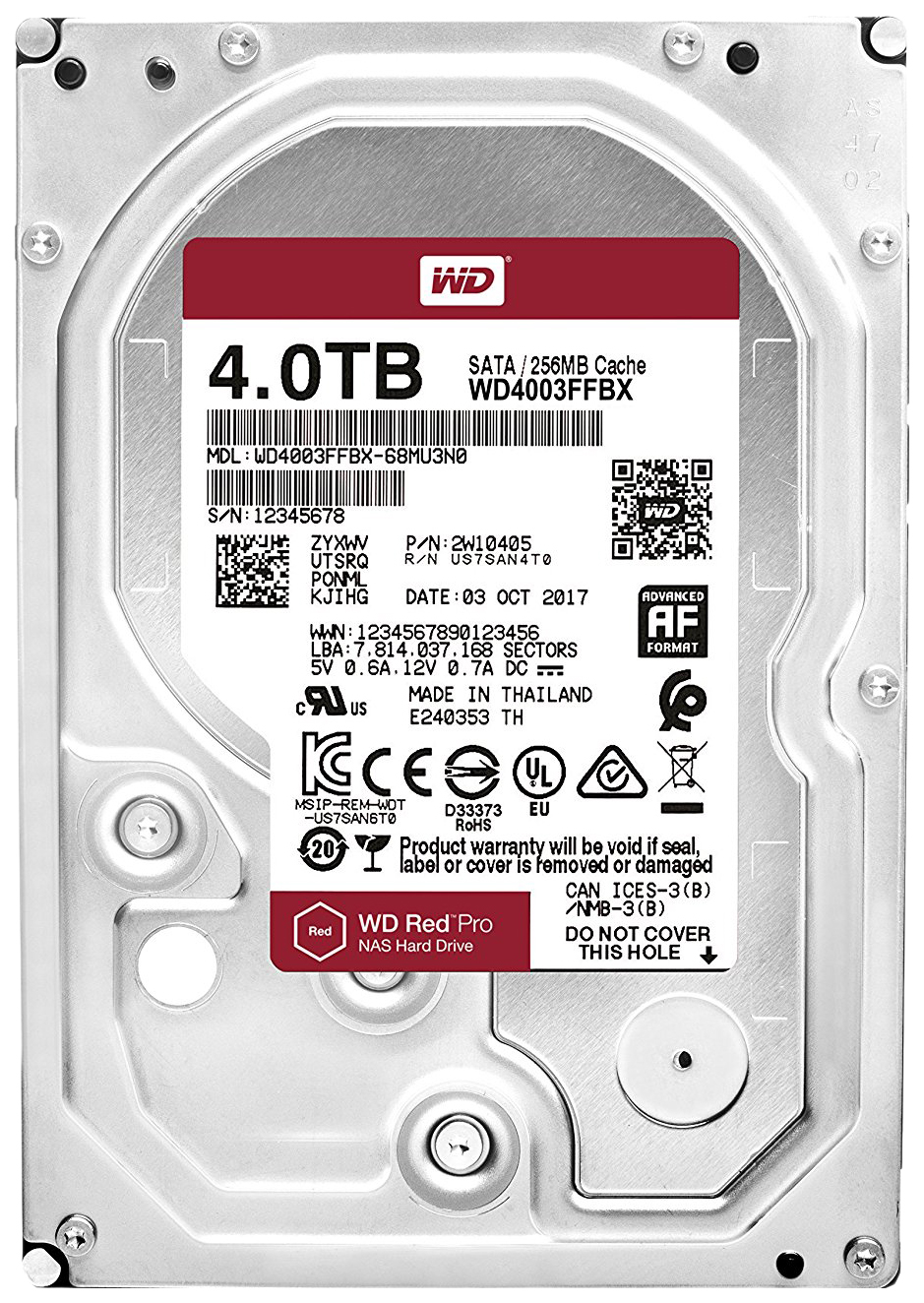 Жесткий диск WD Red Pro 4ТБ (WD4003FFBX)